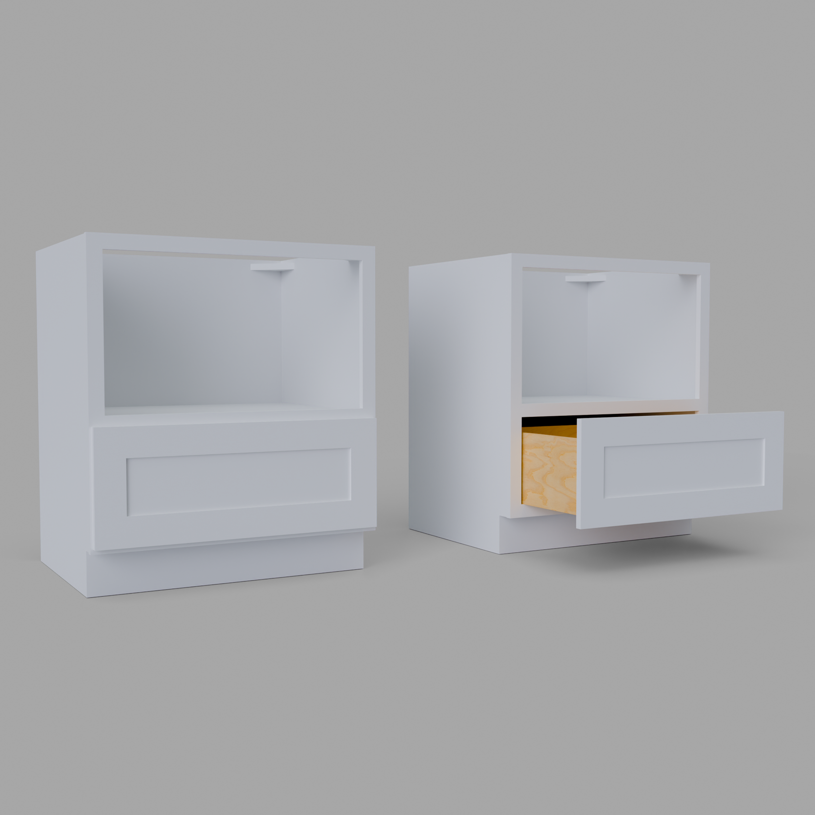 Shaker Drawer Microwave Base Cabinet 34.5" H x 24" D – Lanae