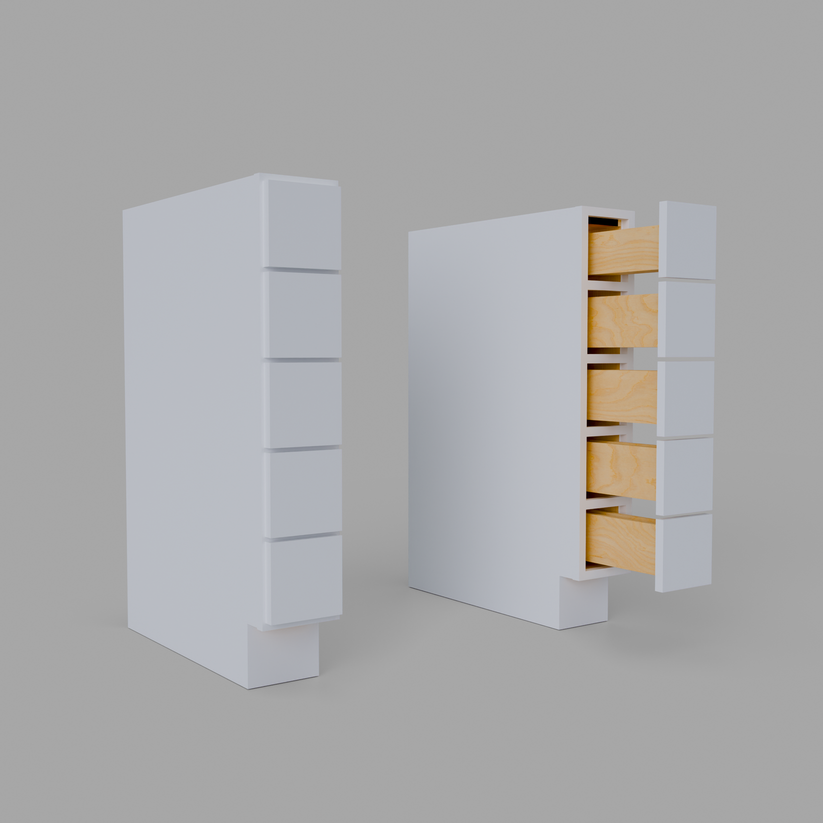 Base Spice Five Drawer Cabinet 6" W x 34.5" H x 24" D – Lanae