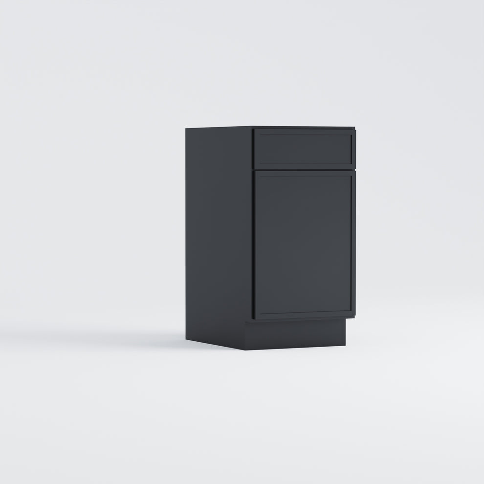 Slim Frame Shaker Waste Basket Trash Can Base Cabinet 18" W x 34.5" H ...
